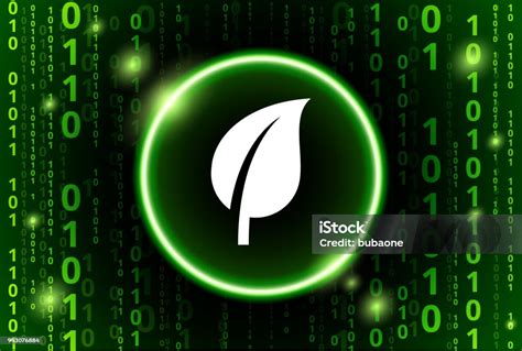 Leaf Binary Code Vector Pattern Background Stock Illustration