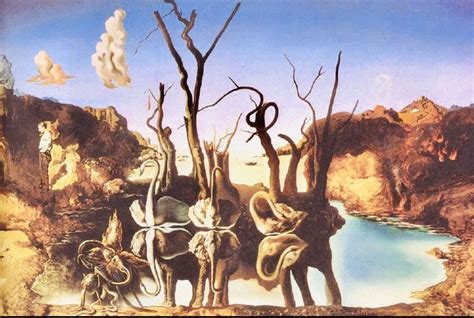 Дали. Лебеди, отражающиеся в слонах | Dali art, Dali artwork, Salvador ...