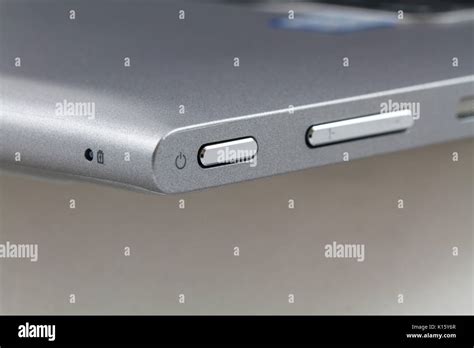 Power Button On Laptop Computer Closeup Stock Photo Alamy