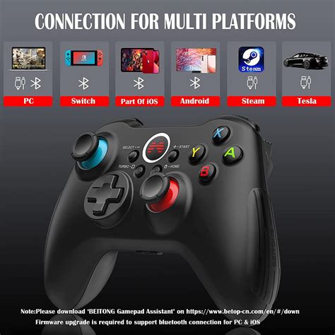 BEITONG PC Switch Gaming Controller Bluetooth Game Controller Dual