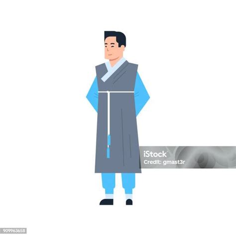 격리 된 아시아 드레스 개념 고 대 의상을 입고 한국 전통 옷 남자 고대의에 대한 스톡 벡터 아트 및 기타 이미지 고대의