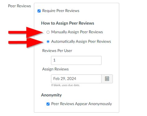 creating a peer review assignment academic technology help center