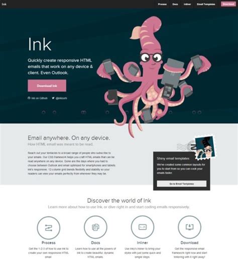 Zurb Ink Responsive Html Email Framework Webfx