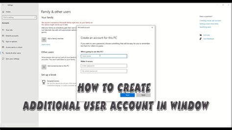 how to create multiple user account in window youtube