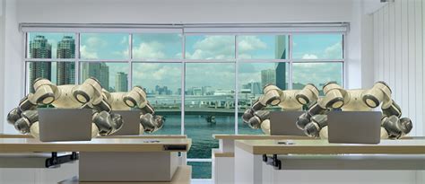 Iot 스마트 공장 산업 40 로봇 기술 개념 엔지니어 사업가 효율성 제품 품질 향상 제어 모니터 관리 로봇 미래 태블릿을 사용 하 여 비용을 절감 개념에 대한 스톡 사진