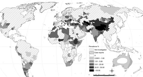 Current Global Distribution Of Echinococcus Spp Causing Cystic