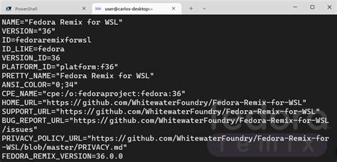 Fedora Remix For WSL Released Whitewater Foundry