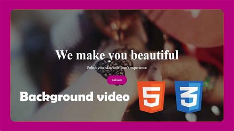 How To Add Background Video In HTML Website YouTube