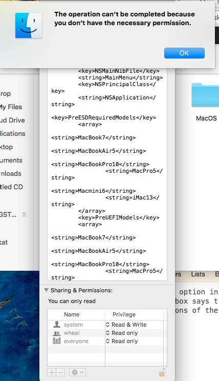 macos editing info plist file super user