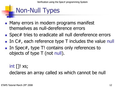 ppt program verification using the spec programming system