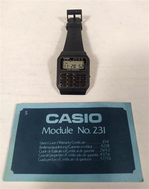 Casio Cs 82 Calculator Watch Module 231 Vintage Gem
