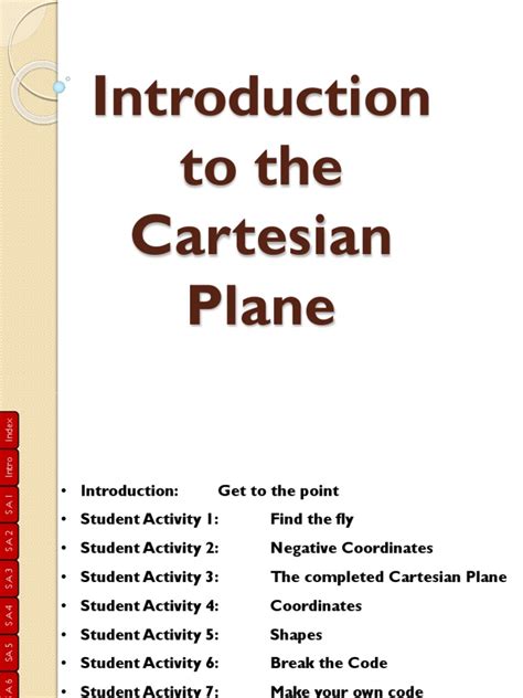 Introduction To The Cartesian Plane Pdf Cartesian Coordinate System Analytic Geometry