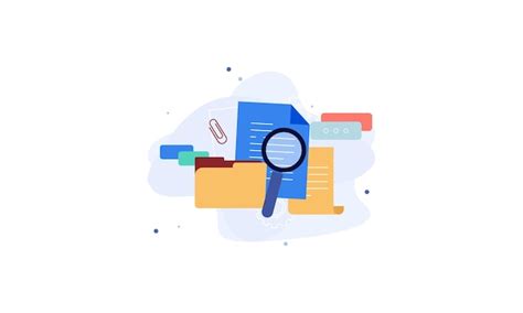 Premium Vector Magnifying Glass With File Searching Vector