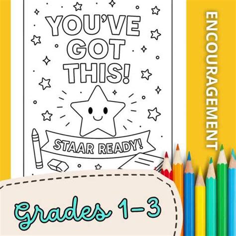 Staar Notes Of Encouragement Test Prep Coloring And Motivation Pack
