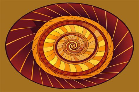 Premium Vector Spiral Design Incorporating Fibonacci Sequence