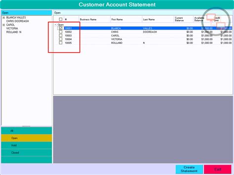 Creating An Account Statement HungerRush