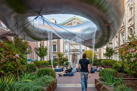 Columbia Gsapp Encourages Playful Interaction With Inflatable Pavilion