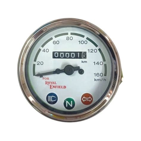 Analog Speedometer Royal Enfield Bullet 350 White Dial Asmre350