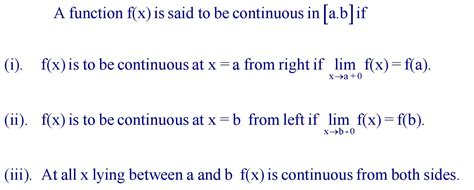 Continuity Formula Formula In Maths