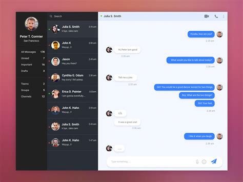 daily ui challenge 013 direct messaging by naveenkumar on dribbble