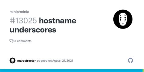 Hostname Underscores · Issue 13025 · Miniominio · Github