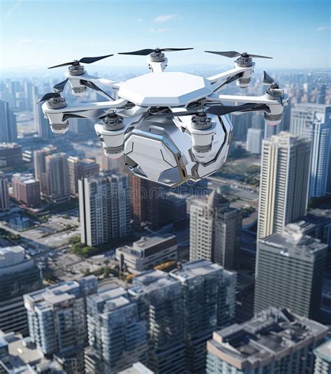 The Smart Logistics Ecosystem By Drone Stock Illustration Illustration Of Drone Delivery