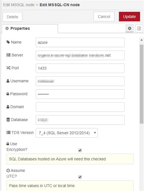 Update Node Red Contrib Mssql Plus V030 Share Your Nodes Node