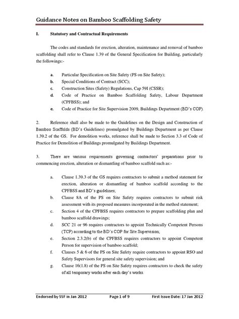 Bamboo Scaffolding Guidance Notes Download Free Pdf Scaffolding Economic Sectors