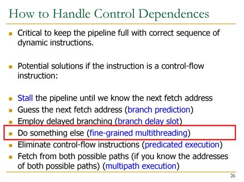 Computer Architecture Lecture 11 Control Flow Handling Ppt Download