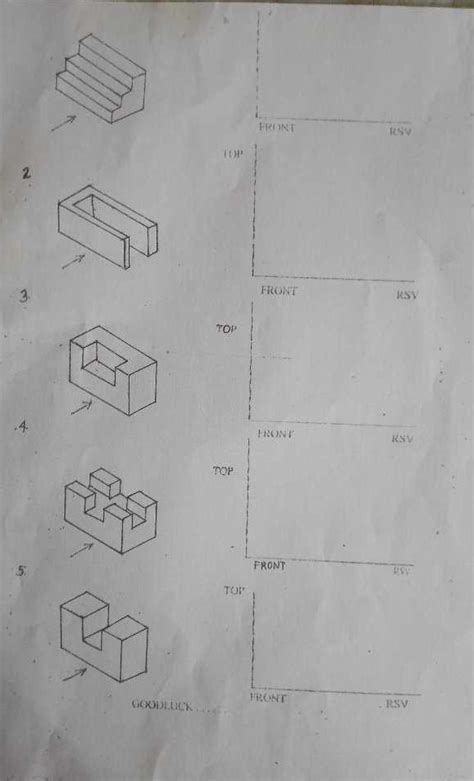 Draw the top view front view and right side | StudyX