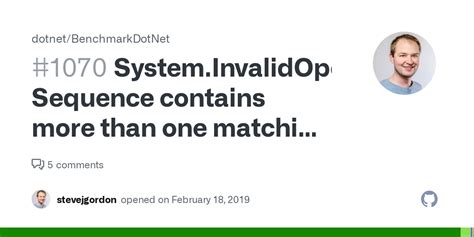 System InvalidOperationException Sequence Contains More Than One Matching Element After