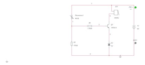 NTC Temperature Sensor Circuit Fire Alarm Multisim Live