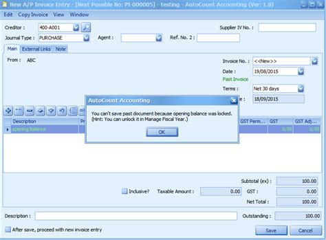 Troubleshooting Cant Save Past Ar Invoice Autocount Resource Center