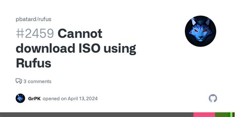 Cannot Download Iso Using Rufus · Issue 2459 · Pbatardrufus · Github