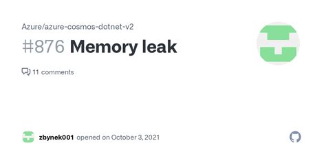 memory leak · issue 876 · azure azure cosmos dotnet v2 · github