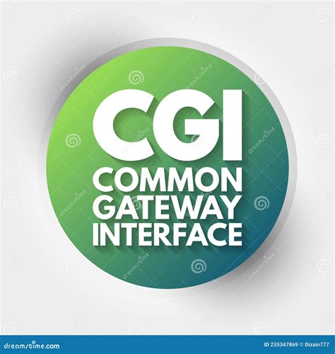 Cgi Common Gateway Interface Acronym Technology Concept Background Stock Illustration