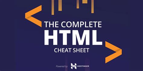 The Complete HTML Cheat Sheet