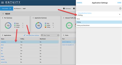 NBAR Applications Dashlet Entuity