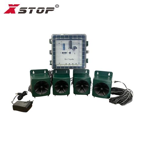 Ultrasonic Bird Deterrent System With 4 Speaker Bird Repeller And Repeller
