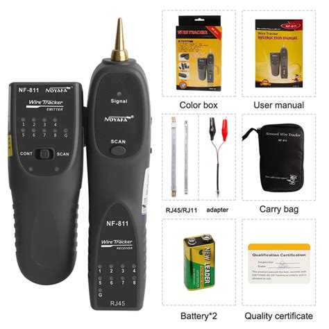 noyafa nf 811 네트워크 케이블 테스터 rj11 rj45 전화선 추적기 토너 이더넷 케이블 감지기 라인 연속성 테스트 도구 신제품