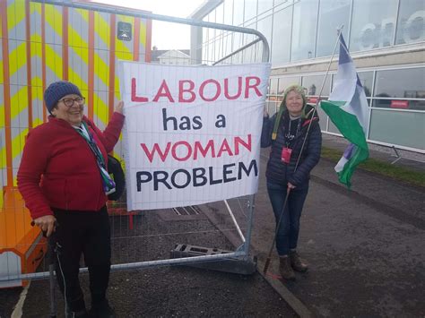 Lwd Cymru Protest Welsh Labour Conference 2023 Labour Womens Declaration