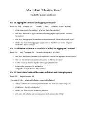 Macro Unit Review Sheet Docx Macro Unit Review Sheet Study The Quizzes And Notes Ch