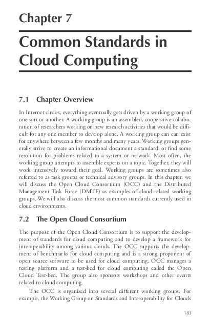 Pdf Common Standards In Cloud Computing