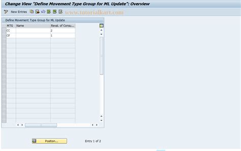 Omx7 Sap Tcode Definition Ml Movement Type Groups