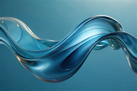 Elegant Fluid Dynamics Create A Captivating Abstract 3d Background With Smooth Curves Stock