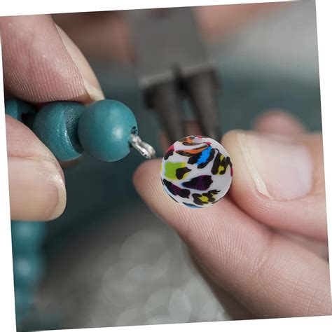 Anneome 20pcs Leopard Print Silicone Bead Set For Pacifier Chains And