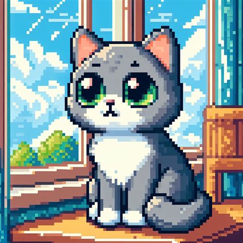 Download Pixel Cat Cute Royalty Free Stock Illustration Image Pixabay