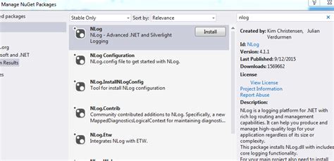 How To Implement Logging In Database Table And Log File Using Nlog In