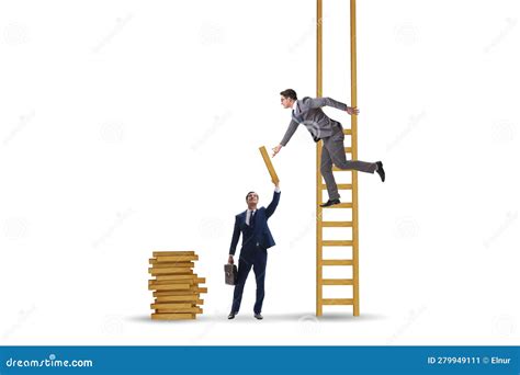 Conceito De Trabalho Em Equipe Com Colegas Se Ajudando Imagem De Stock
