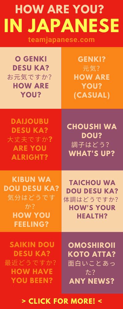 How To Say ‘How Are You’ In Japanese [15+ Essential Greetings!] - Team Japanese
